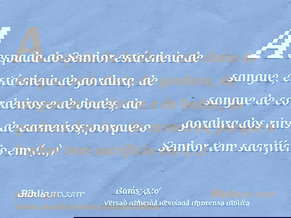 Isaías 34:6 - Bíblia