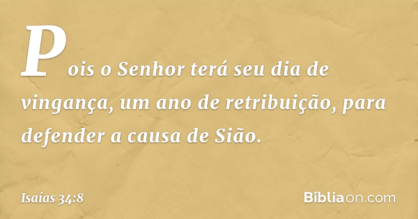 Isaías 34:8 - Bíblia