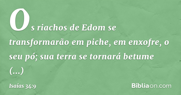 Isaías 34:9 - Bíblia