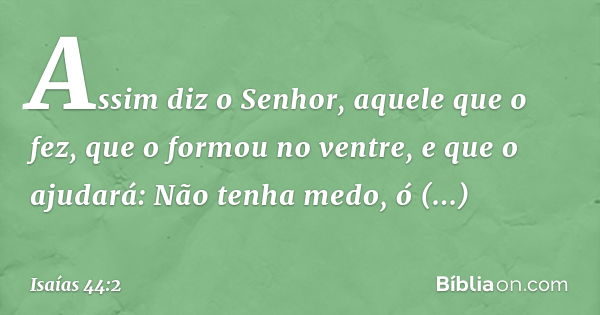 Isaías 44:2 - Bíblia