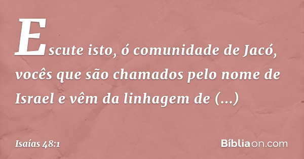 Isaías 48:1 - Bíblia