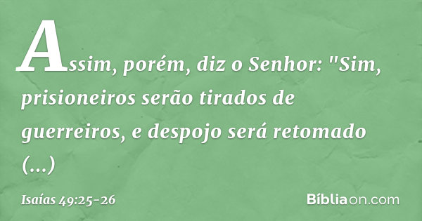 Isaías 49:25-26 - Bíblia