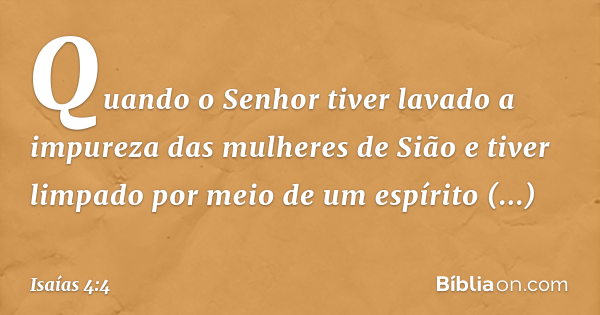 Isaías 4:4 - Bíblia