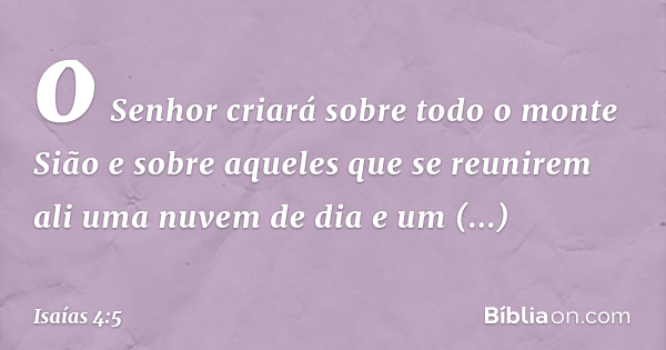 Isaías 4:5 - Bíblia