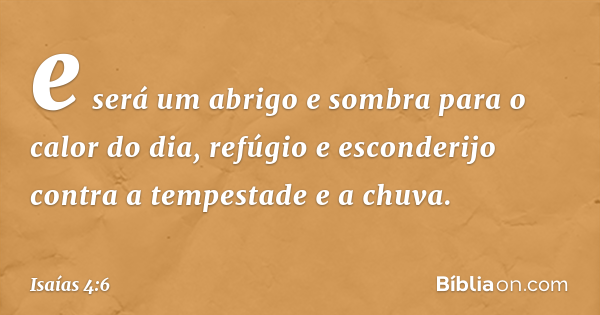 Isaías 4:6 - Bíblia