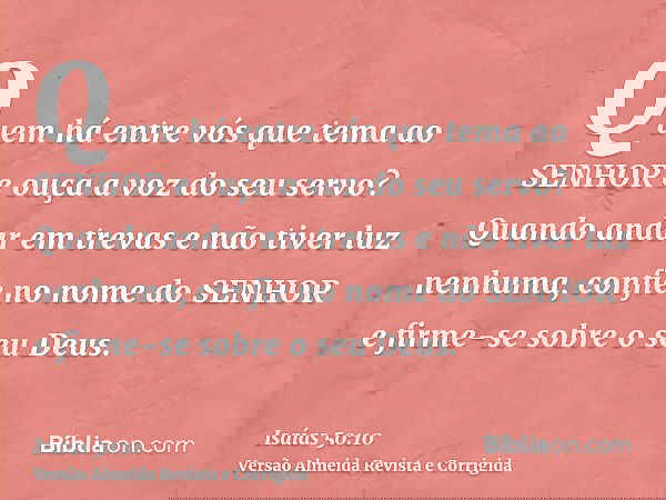 Isaías 50:10 - Bíblia