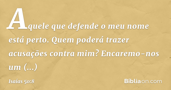 Isaías 50:8 - Bíblia