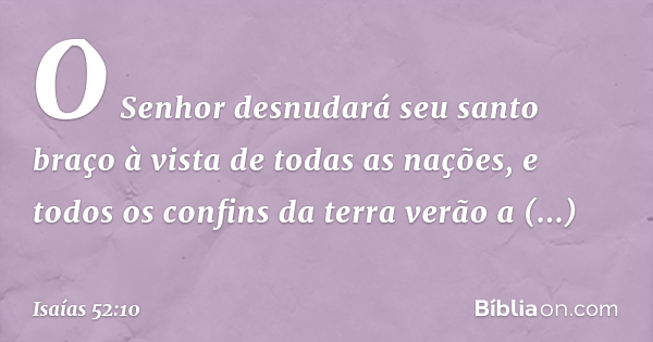 Isaías 52:10 - Bíblia