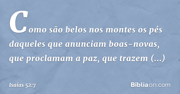 Isaías 52:7 - Bíblia