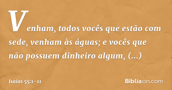Isaías 55:1-11 - Bíblia
