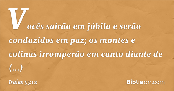 Isaías 55:12 - Bíblia