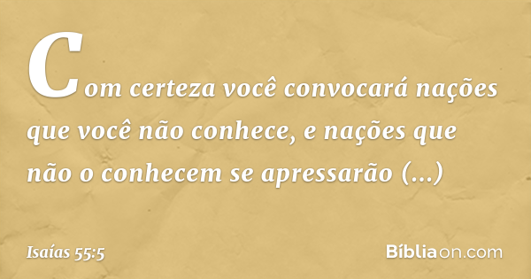 Isaías 55:5 - Bíblia
