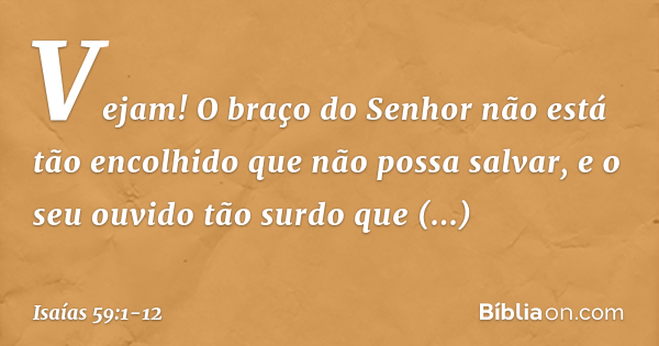 Isaías 59:1-12 - Bíblia