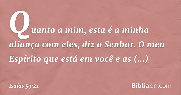 Isaías 59:21 - Bíblia