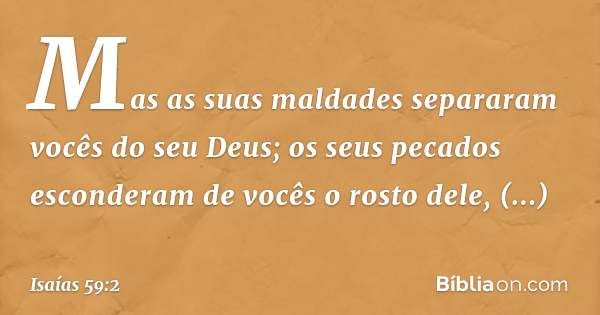 Isaías 59:2 - Bíblia