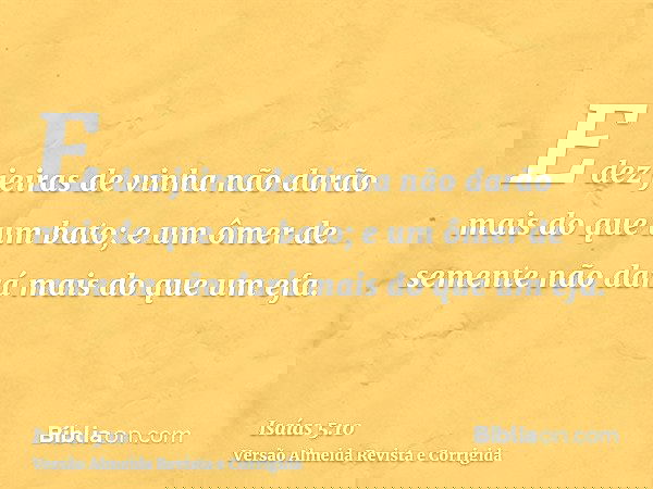 Isaías 5:10 - Bíblia