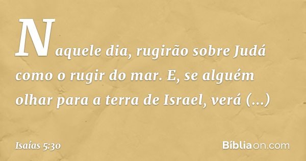 Isaías 5:30 - Bíblia