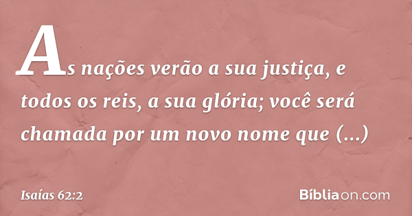Isaías 62:2 - Bíblia Isaías 62:2 - Bíblia