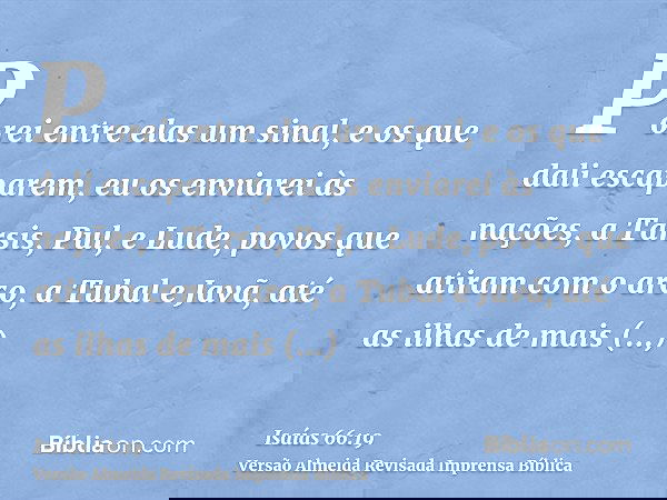 Isaías 66:19 - Bíblia