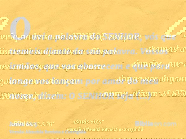 Isaías 66:5 - Bíblia