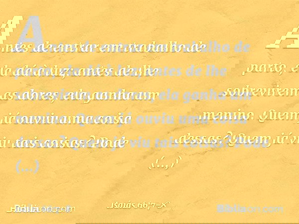 Isaías 66:7-8 - Bíblia