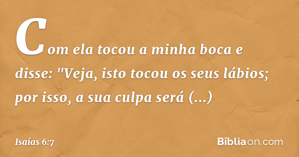 Isaías 6:7 - Bíblia