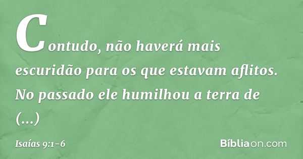 Isaías 9:1-6 - Bíblia