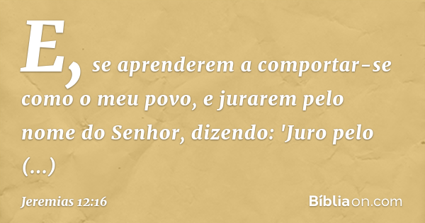 Jeremias 12:16 - Bíblia