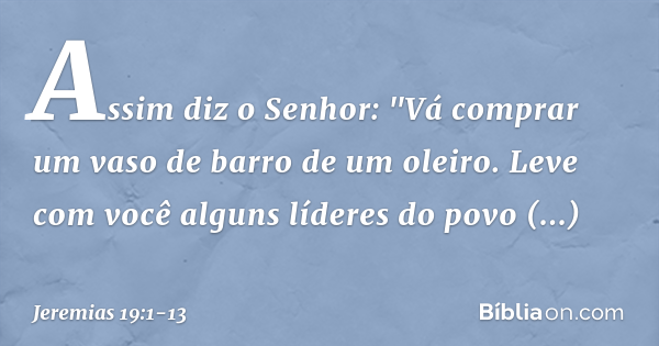 Jeremias 19:1-13 - Bíblia
