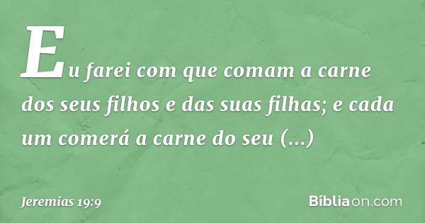 Jeremias 19:9 - Bíblia