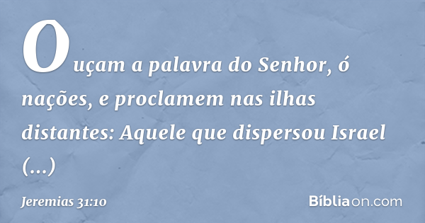 Jeremias 31:10 - Bíblia