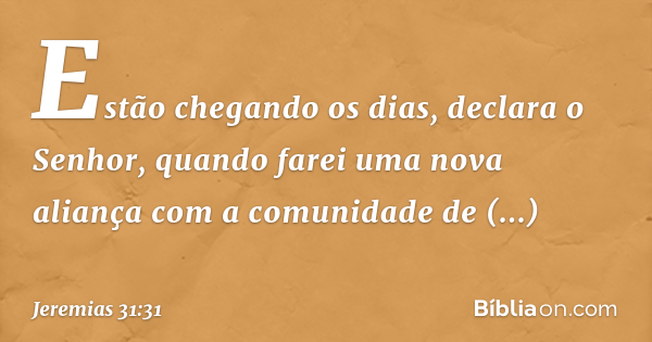 Jeremias 31:31 - Bíblia