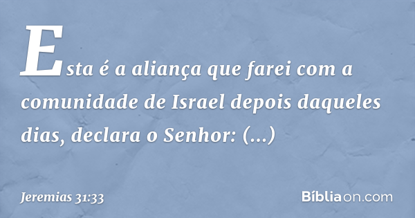 Jeremias 31:33 - Bíblia