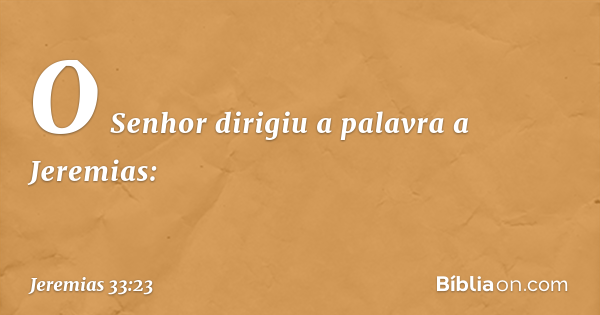 Jeremias 33:23 - Bíblia