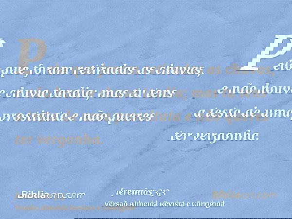 Jeremias 3:3 - Bíblia