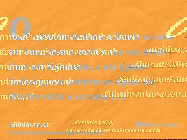 Jeremias 48:34 - Bíblia