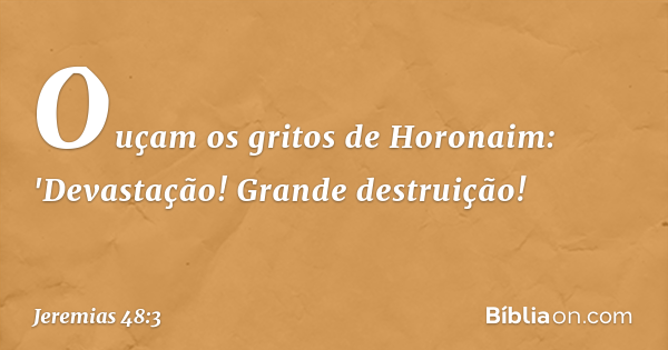Jeremias 48:3 - Bíblia