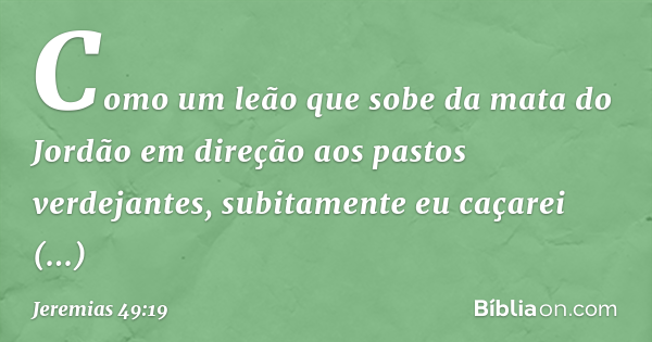 Jeremias 49:19 - Bíblia