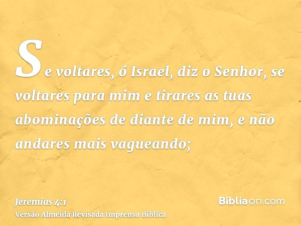 Jeremias 4:1 - Bíblia
