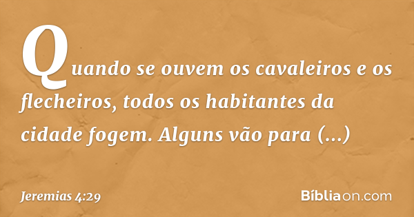 Jeremias 4:29 - Bíblia