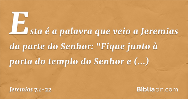 Jeremias 7:1-22 - Bíblia