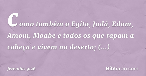 Jeremias 9:26 - Bíblia