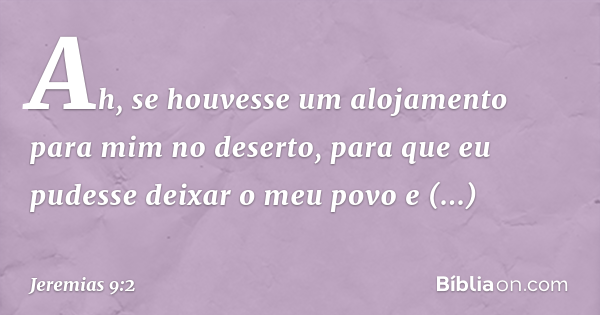 Jeremias 9:2 - Bíblia
