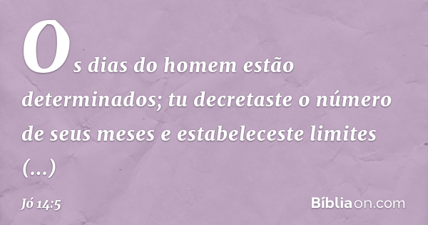 Jó 14:5 - Bíblia
