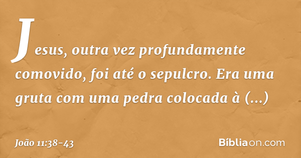 João 11:38-43 - Bíblia