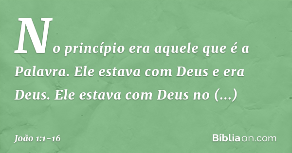 João 1:1-16 - Bíblia
