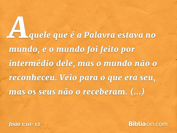 João 1:10-12 - Bíblia