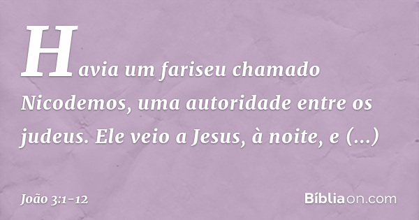 João 3:1-12 - Bíblia