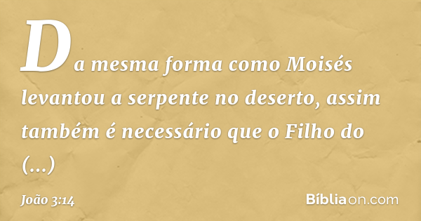 João 3:14 - Bíblia