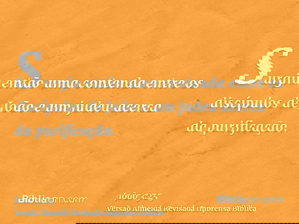 João 3:25 - Bíblia